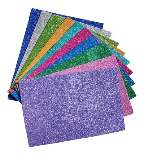 Foami Escarchado Multi Colores Tamaño Carta (UND) Bambary - Inversiones ...